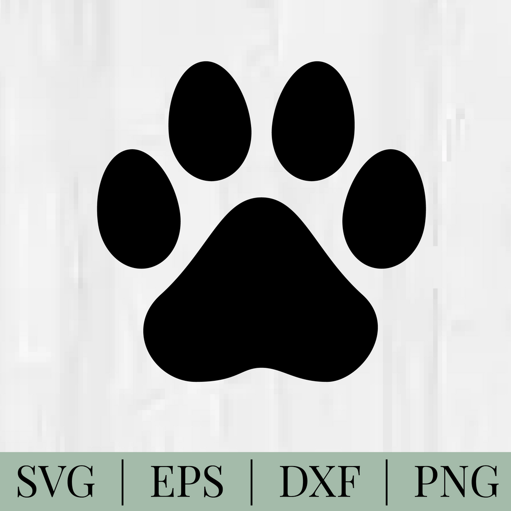 Paw Print SVG | Dog & Cat Paw Silhouette Cut File for Cricut & Silhoue ...