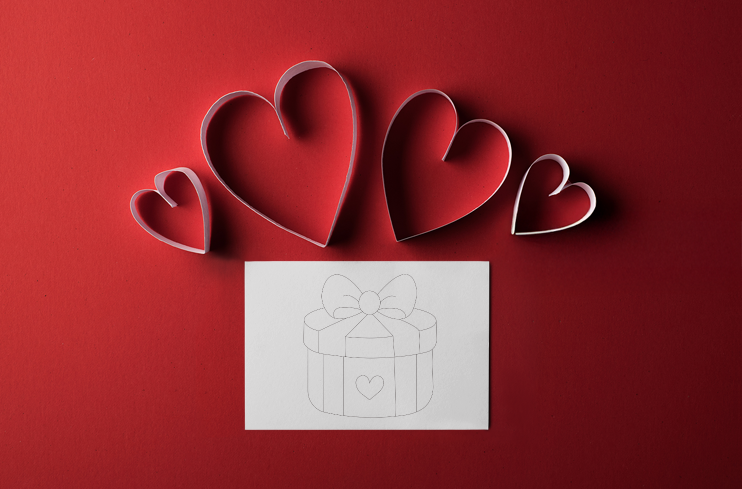 Valentines Present Sketch SVG: Valentines Cut File (Digital Download) – LyndsaysWorld